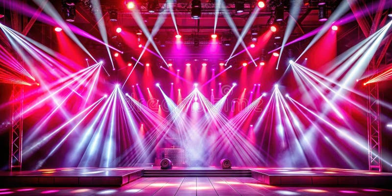 Vibrant Stage Lighting Setup for an Upcoming Event. Generative AI Stock ...