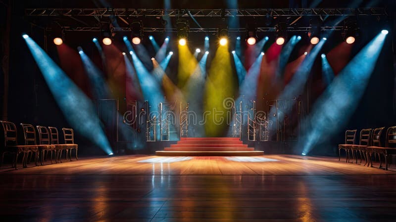 A Vibrant Stage Performance is Captured Under a Dazzling Array of ...