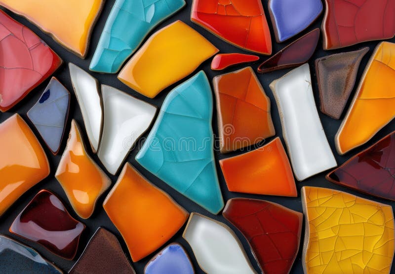 Vibrant Stained Glass Mosaic Pattern Stock Illustration - Illustration ...