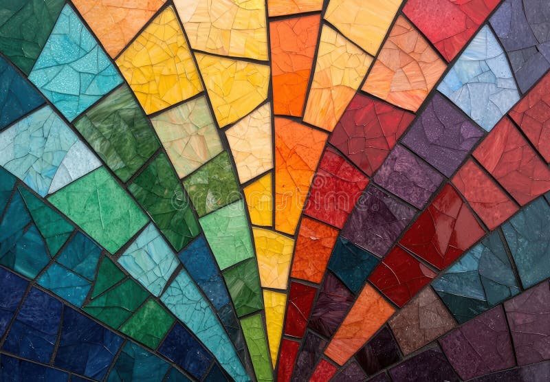 Vibrant Stained Glass Mosaic Pattern Stock Illustration - Illustration ...