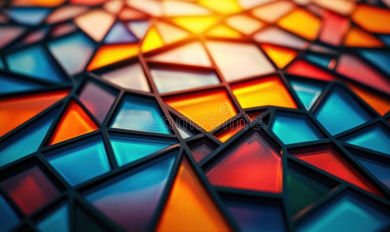 A Vibrant Stained Glass Window with Colorful Panes Creates a ...