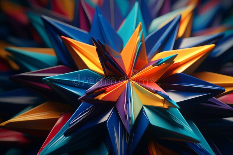 Vibrant Star Patterns in Different Hues Creating Stock Illustration ...