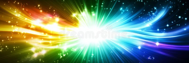 Vibrant Starry Cosmic Energy Burst, Light Spectrum, Colorful Background ...