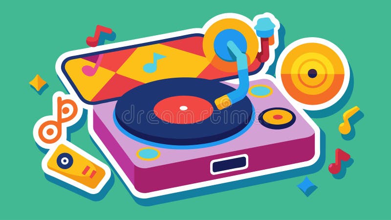 Vibrant Stickers with Musicinspired Designs Adorn the Outer Shell of ...