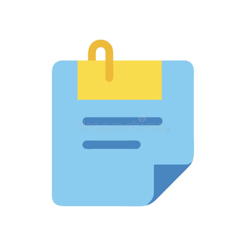 Vibrant Sticky Note Icon stock vector. Illustration of features - 351941849