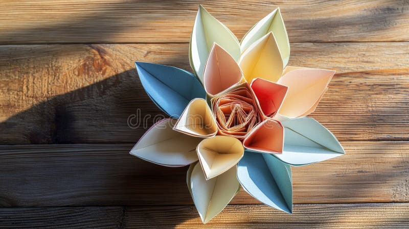 Vibrant Sticky Note Origami Flower a Unique Home Workspace Decorative ...