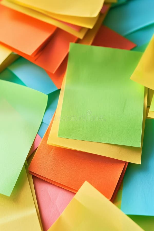 Vibrant Sticky Notes on Whiteboard Creative Collaborative Brainstorming ...