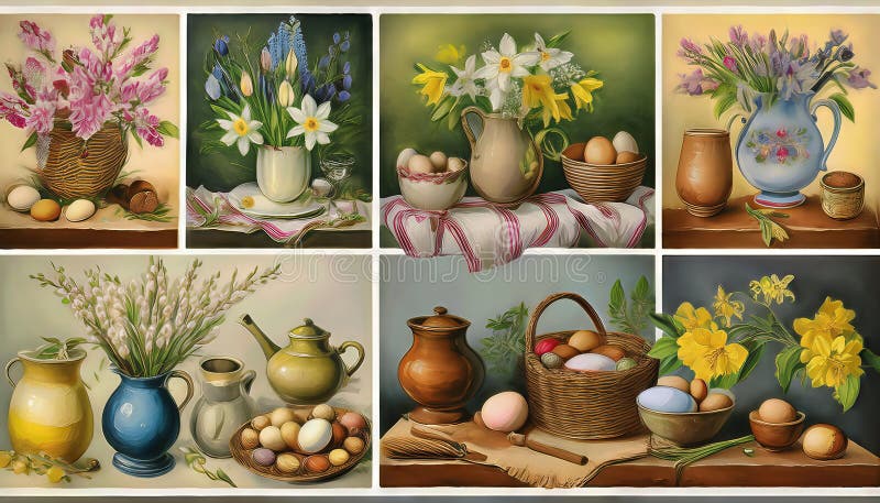 Vibrant Still Life Collage the Rite of Spring an Explosion of Color and ...