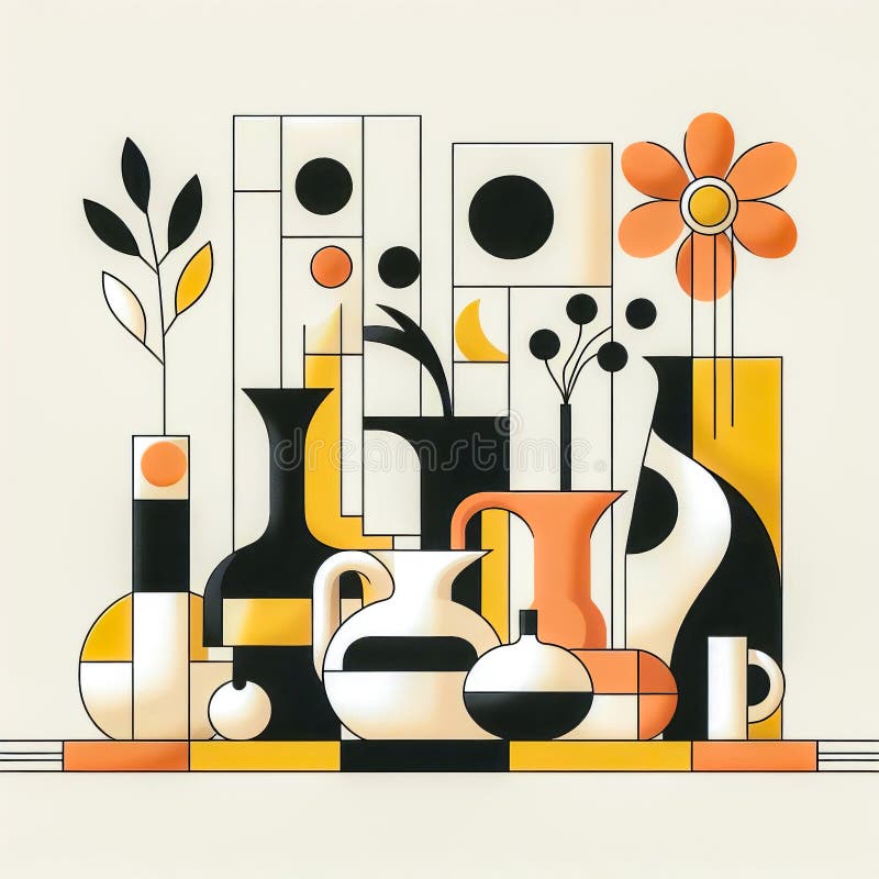 Vibrant Still Life Composition Featuring Fruits and Bottles Stock Photo ...