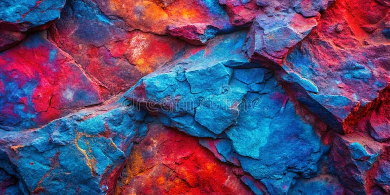 Vibrant Stone Texture with Gradient from Blue To Red Stock Illustration ...