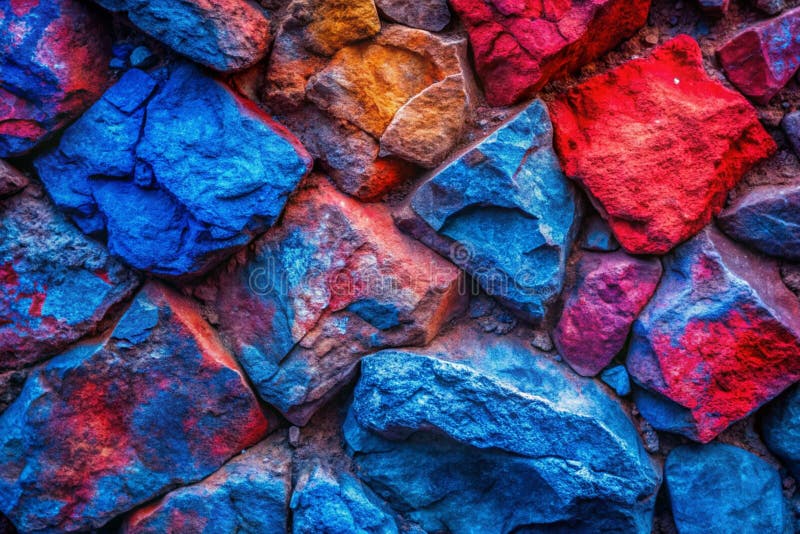 Vibrant Stone Texture with Gradient from Blue To Red Stock Illustration ...