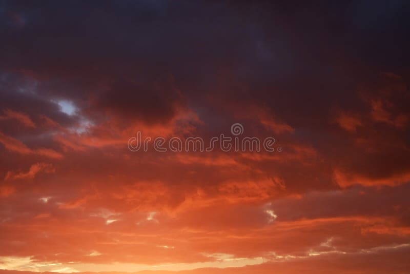 Vibrant Stormy Red Clouds Approaching Stock Photo - Image of beauty ...