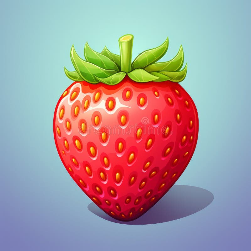 Vibrant Strawberry Pixel Art: Detailed 8-bit Game Item Stock ...