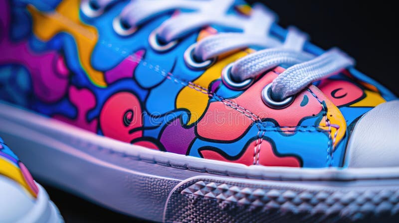 Vibrant Street Artinspired Sneaker Design Stock Illustration ...