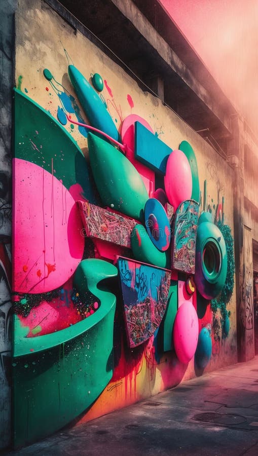 Graffiti Elements As Street Wall Painting Art Vector Set Stock ...