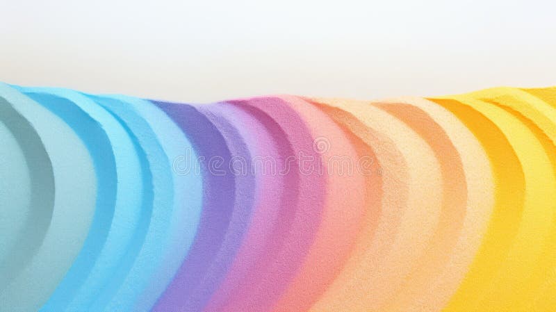 Vibrant Stripes of Rainbow-Colored Sand AI Generated Stock Illustration ...