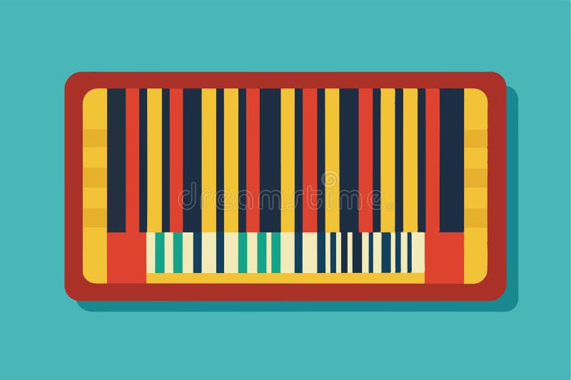 A Vibrant and Stylized Barcode Designed To Resemble a Piano Keyboard ...
