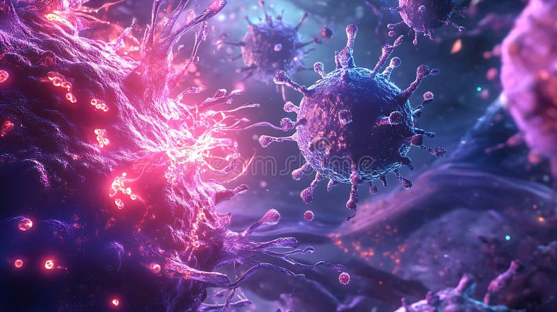 Viral Infection Cellular Response Illustration Stock Illustration ...