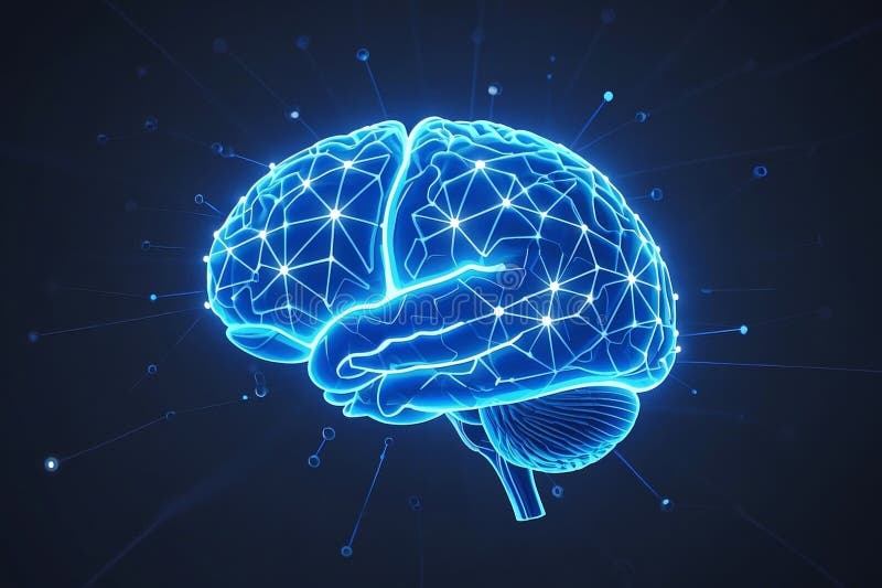 Futuristic Brain Network Illustration for Medical or Tech Concepts ...