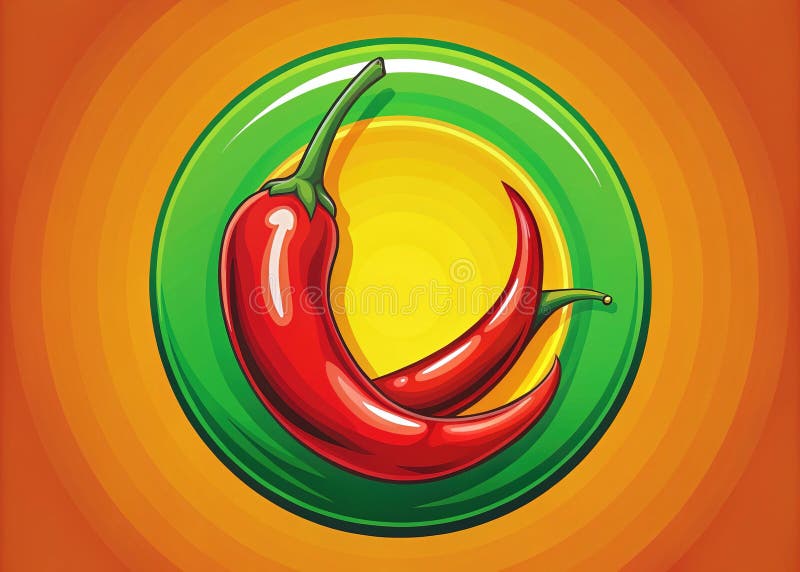 Vibrant Chili Pepper Illustration a Playful Graphic for Kitchen Cuisine ...