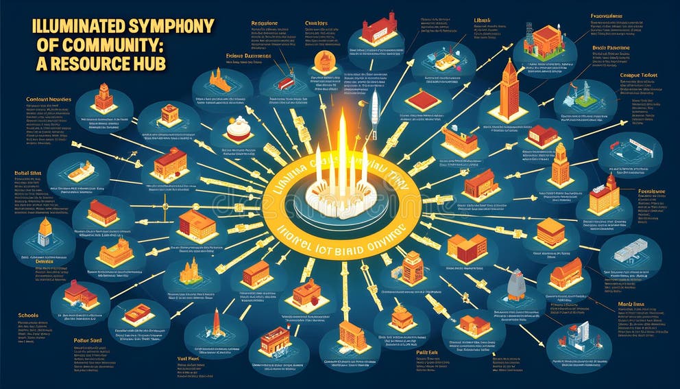 A Vibrant, Stylized Infographic that Showcases the Interconnected Web ...
