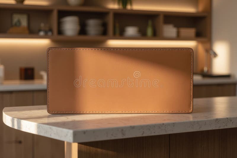 Minimalist Kitchen Illustration with Stylized Ruler Object in Bright ...