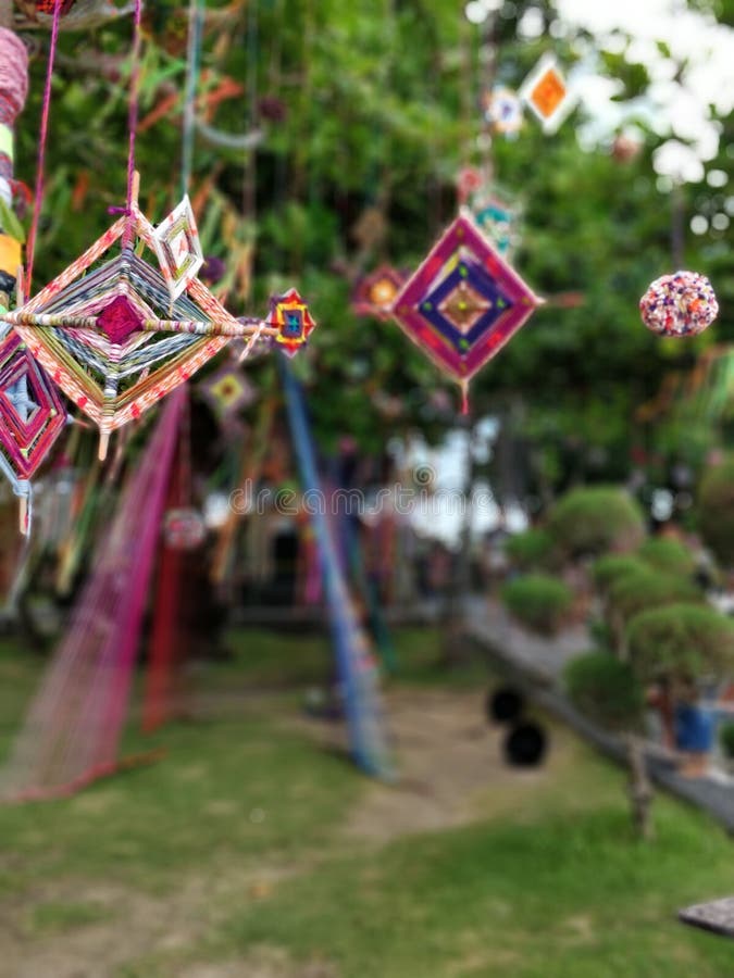 Vibrant Summer Decorations on a Tree Stock Photo - Image of kites, like ...