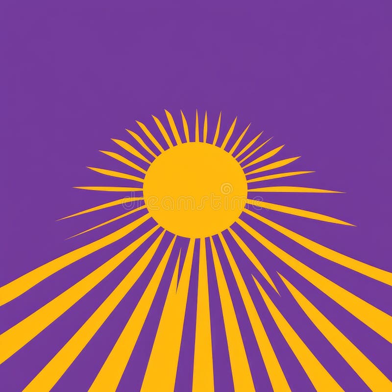 A Vibrant Sunburst Design with Abstract Shapes in Vivid Colors Stock ...