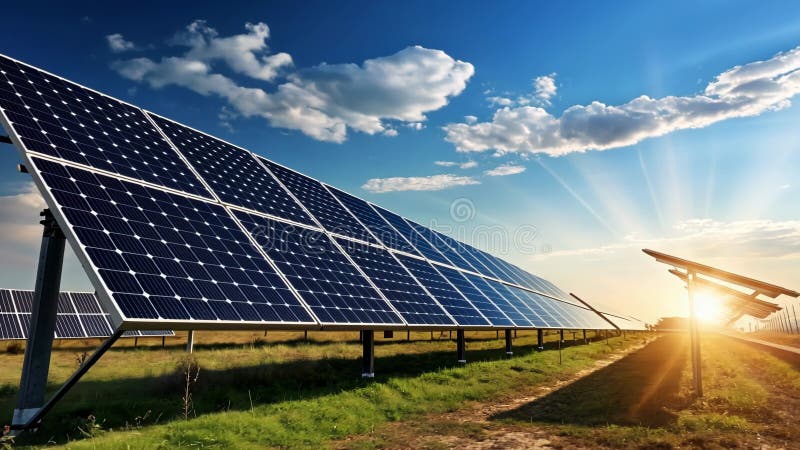 Vibrant Sunlight Enhancing Energy Collection Efficiency.. Stock Footage ...