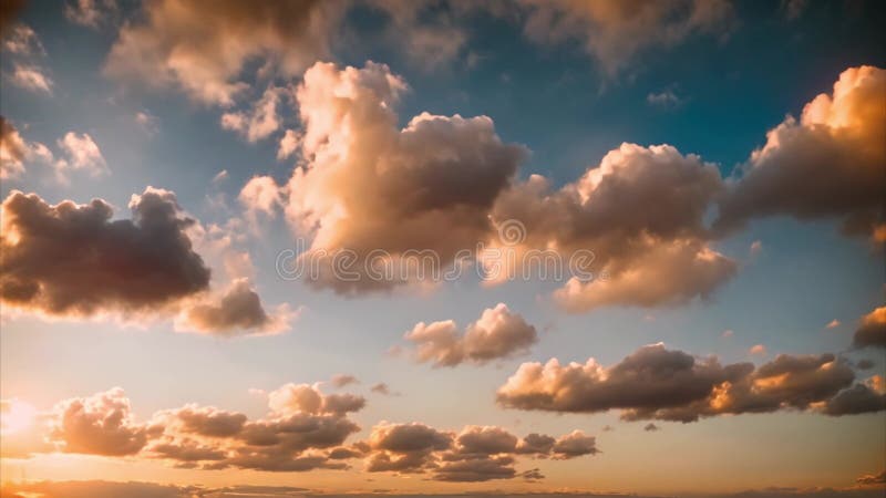 Sunset Sky with Dramatic Clouds Stock Footage - Video of showcasing, beauty: 347293332