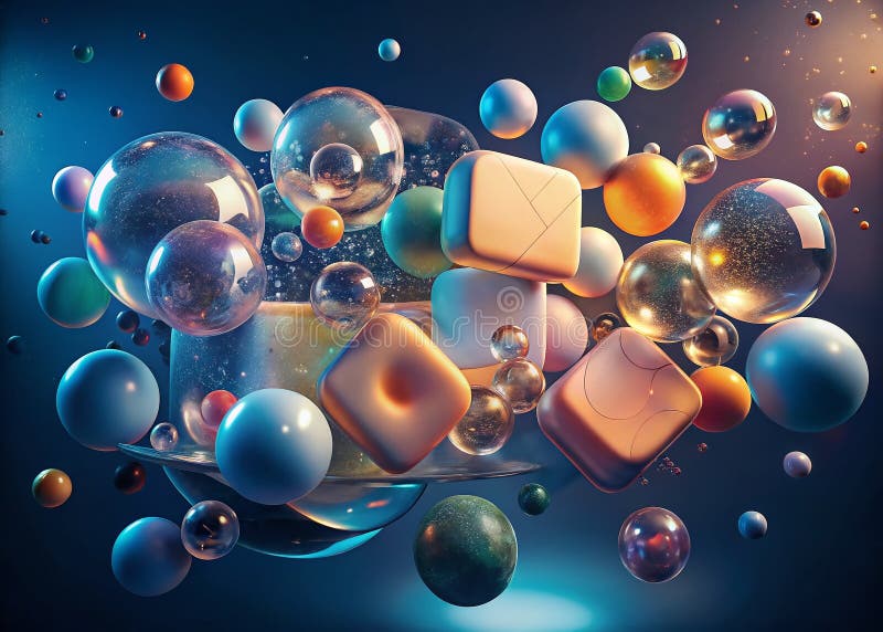 Vibrant and Surreal Floating Message Bubbles a Collection of Colorful ...