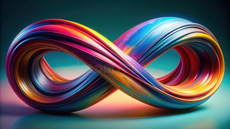 Vibrant, Surreal Ribbon of Liquid Paint Forms Infinity Symbol ...