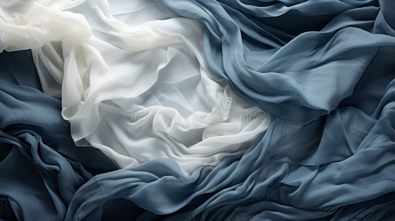 A Vibrant Swatch of Blue and White Fabric Captivates the Eye Stock ...