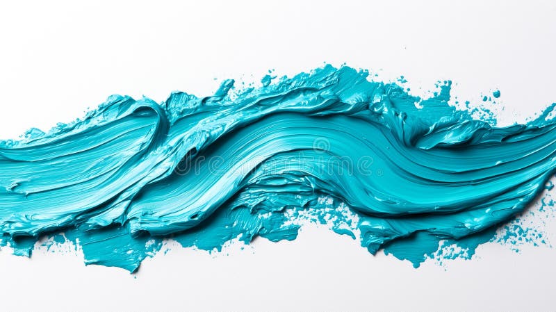 Vibrant Turquoise Paint Stroke with Abstract Patterns and Bold Textures ...