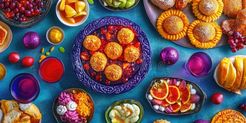 Vibrant Sweets and Fresh Fruits Display Stock Image - Image of sweets ...