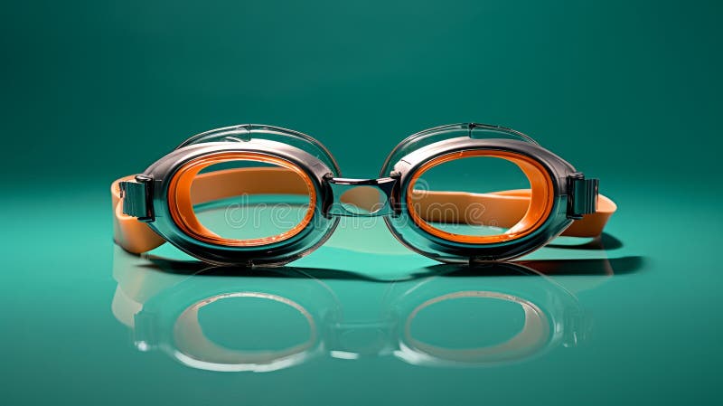 Vibrant Swimming Goggles on Turquoise Surface Stock Illustration ...