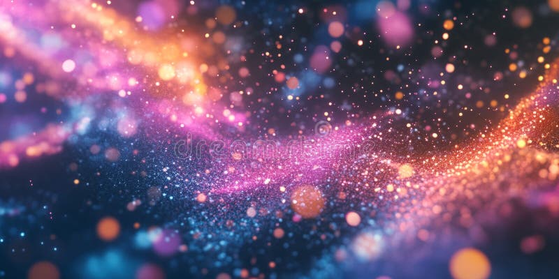 A Vibrant Swirl of Colorful Particles Creating a Cosmic Atmosphere in ...