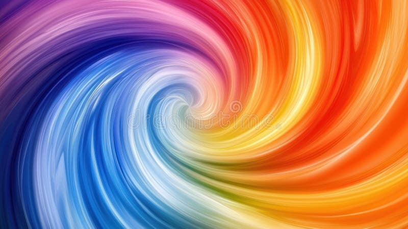 Vibrant Swirl of Colors: Abstract Rainbow Vortex Stock Illustration ...