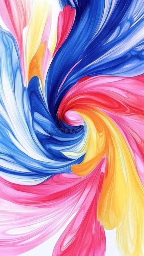 A Vibrant Swirl of Colors Blending Together, Creating an Abstract ...