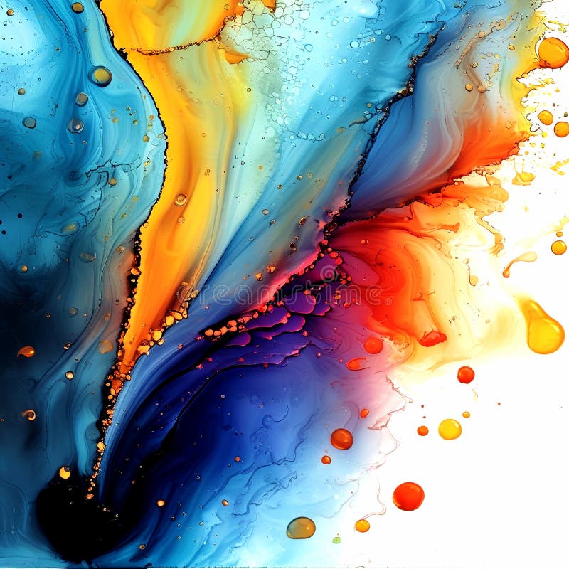 Vibrant Swirl of Colors Creating a Captivating Abstract Artwork in ...