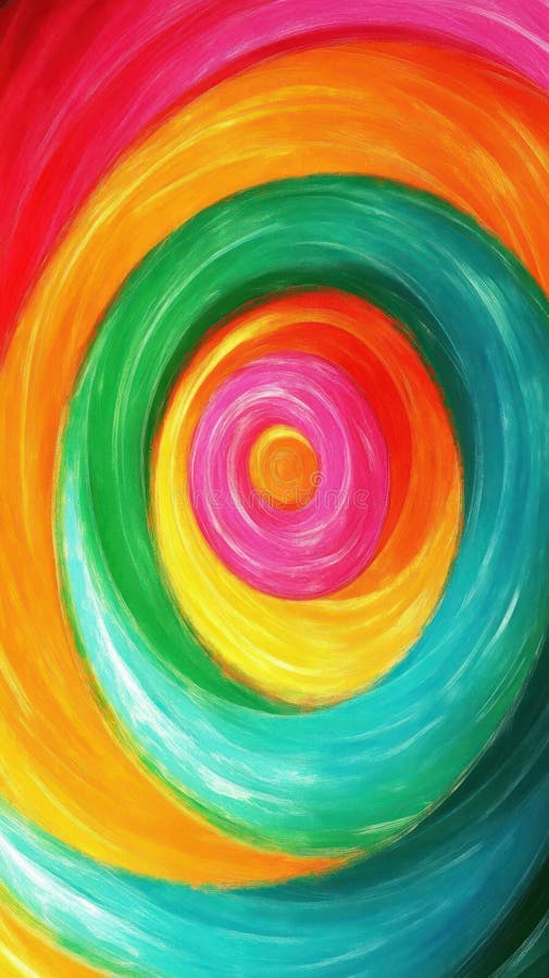 A Vibrant Swirl of Colors Creating a Hypnotic Spiral Pattern Stock ...
