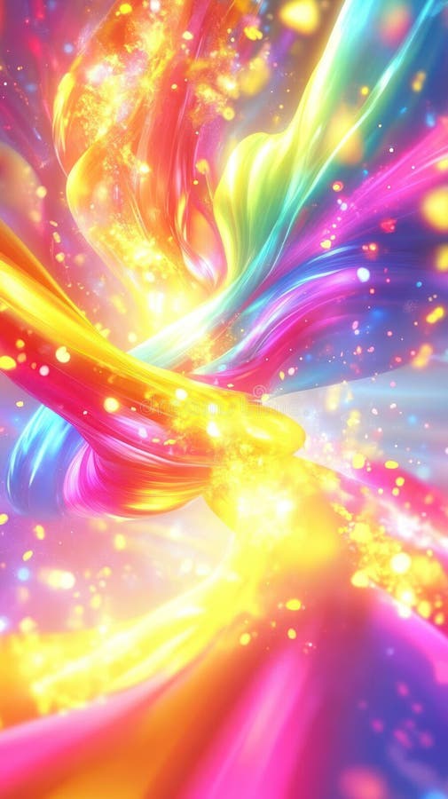 A Vibrant Swirl of Colors and Light, Evoking Energy and Creativity ...