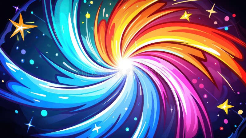 A Vibrant Swirl of Colors Representing a Cosmic or Abstract Theme Stock ...