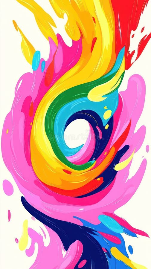 A Vibrant Swirl of Colors Representing Creativity and Energy Stock ...