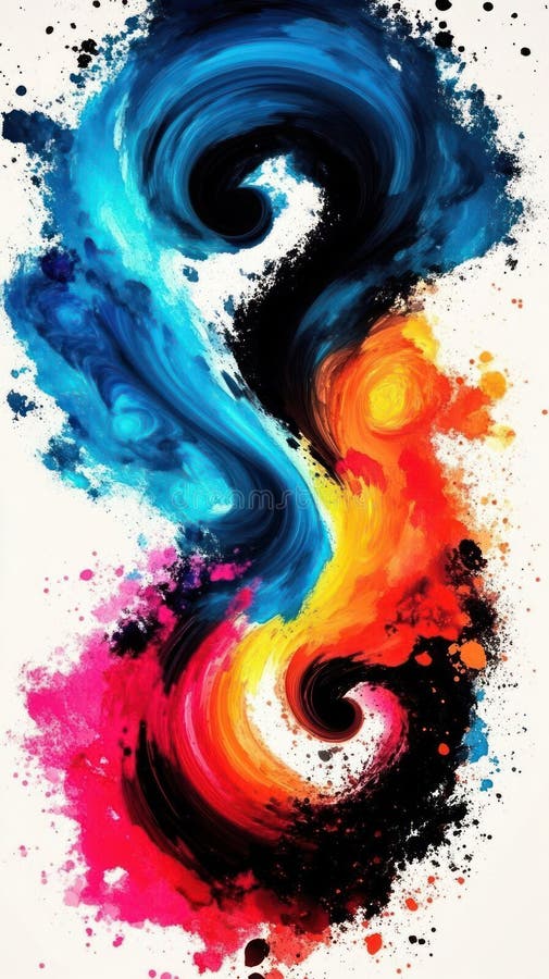 A Vibrant Swirl of Colors Representing Dynamism and Creativity Stock ...