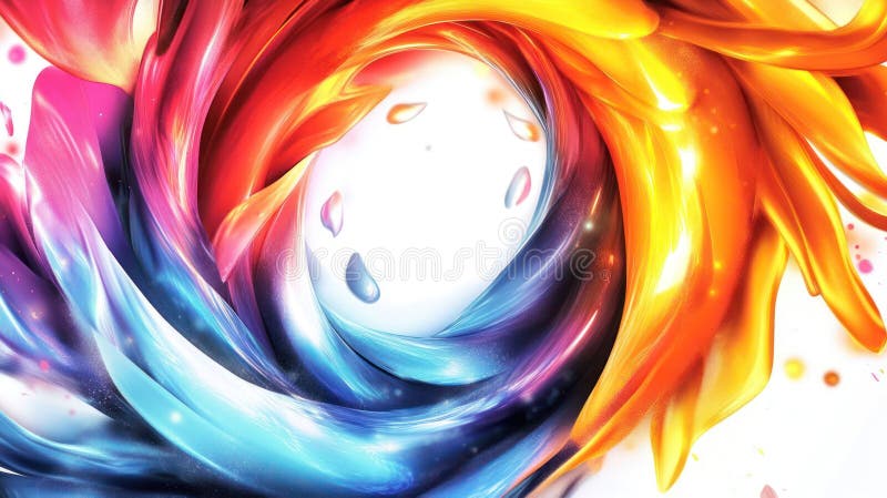 A Vibrant Swirl of Colors Representing Energy and Creativity Stock ...