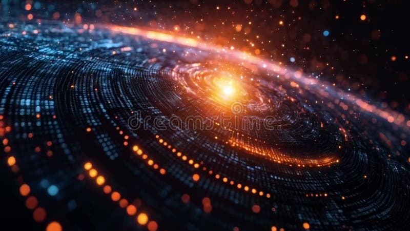 A Vibrant Swirl of Cosmic Energy Exemplifies the Principles of Quantum ...