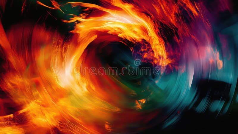A Vibrant Swirl of Fiery Colors Creating an Abstract, Dynamic Visual ...
