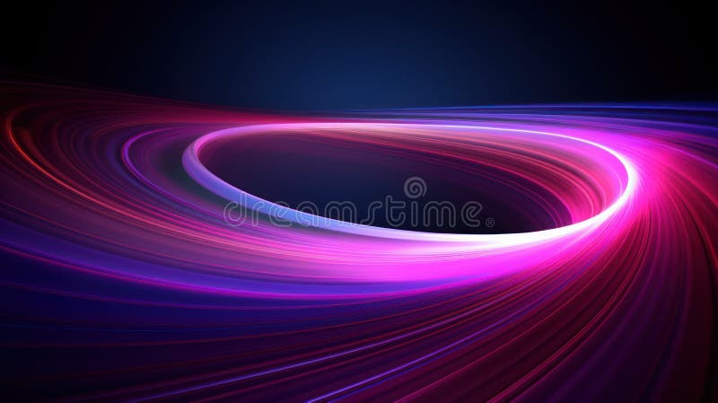 Vibrant Swirl of Pink and Blue Lights in Motion Stock Illustration ...