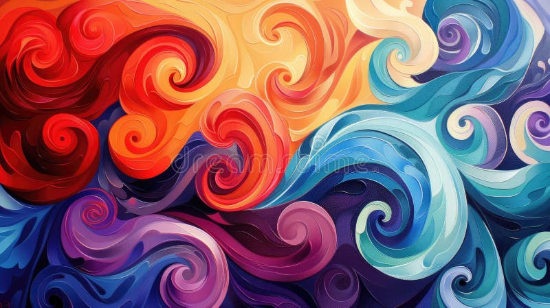 Vibrant, Swirling Abstract Art Featuring Dynamic Colors and Mesmerizing ...